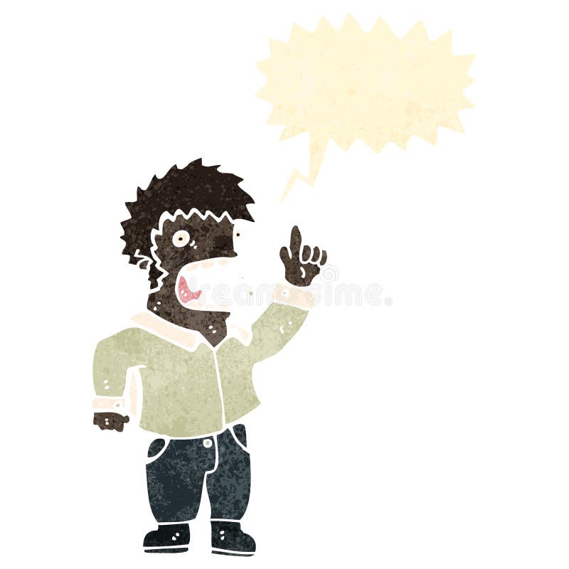 Retro cartoon talking man stock vector. Illustration of drawn - 37580721