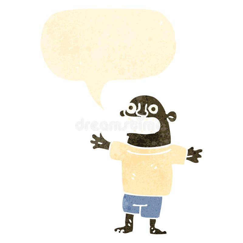 Retro cartoon talking man stock vector. Illustration of painted - 37584966