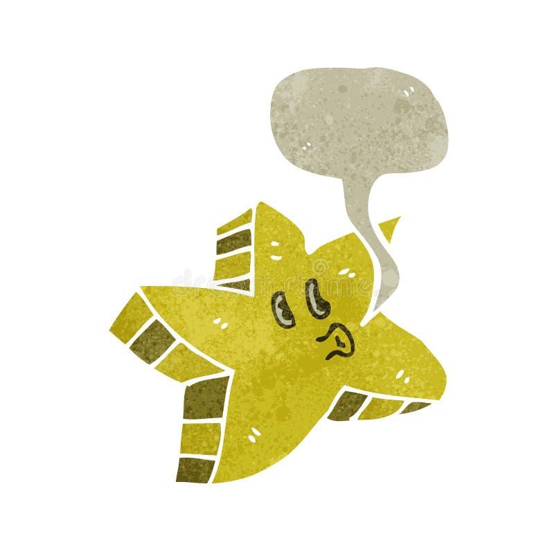 Retro cartoon talking star stock vector. Illustration of drawn - 37579294