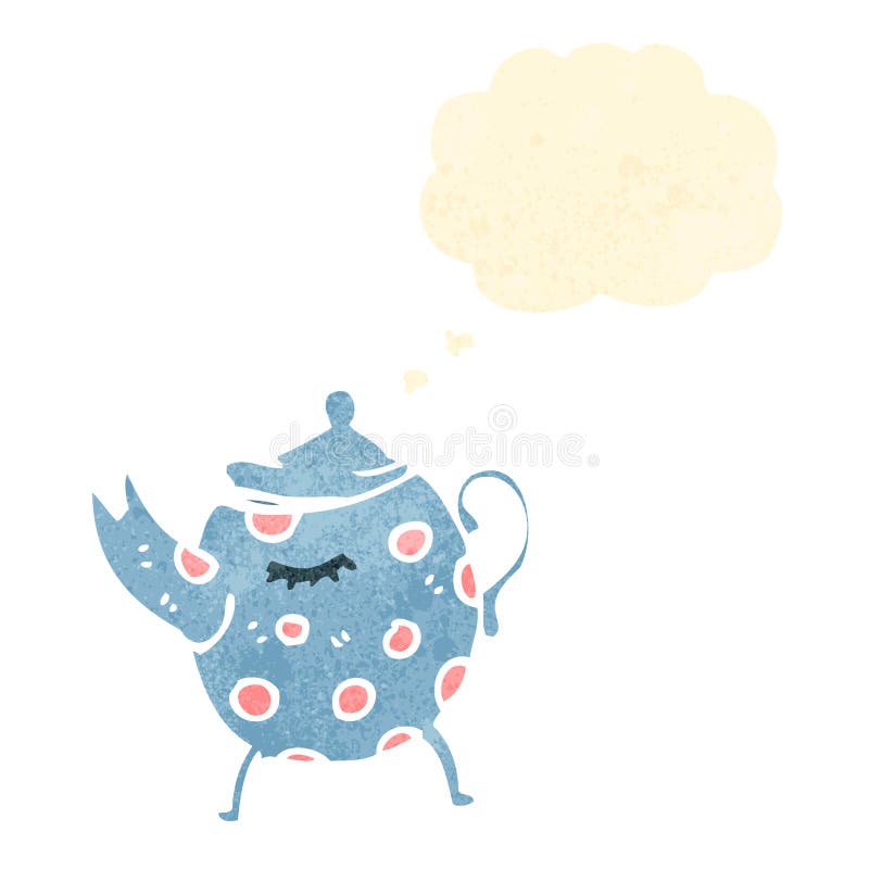 Retro cartoon tea pot stock vector. Illustration of cute - 37575463