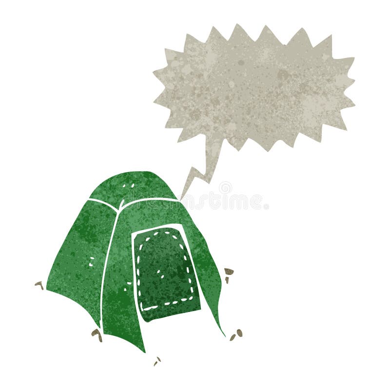Retro cartoon tent stock illustration. Illustration of painted - 37584233