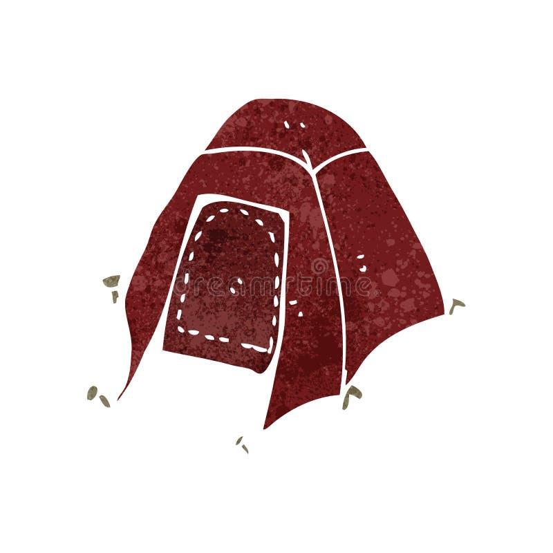 Retro cartoon tent stock vector. Illustration of quirky - 37586278