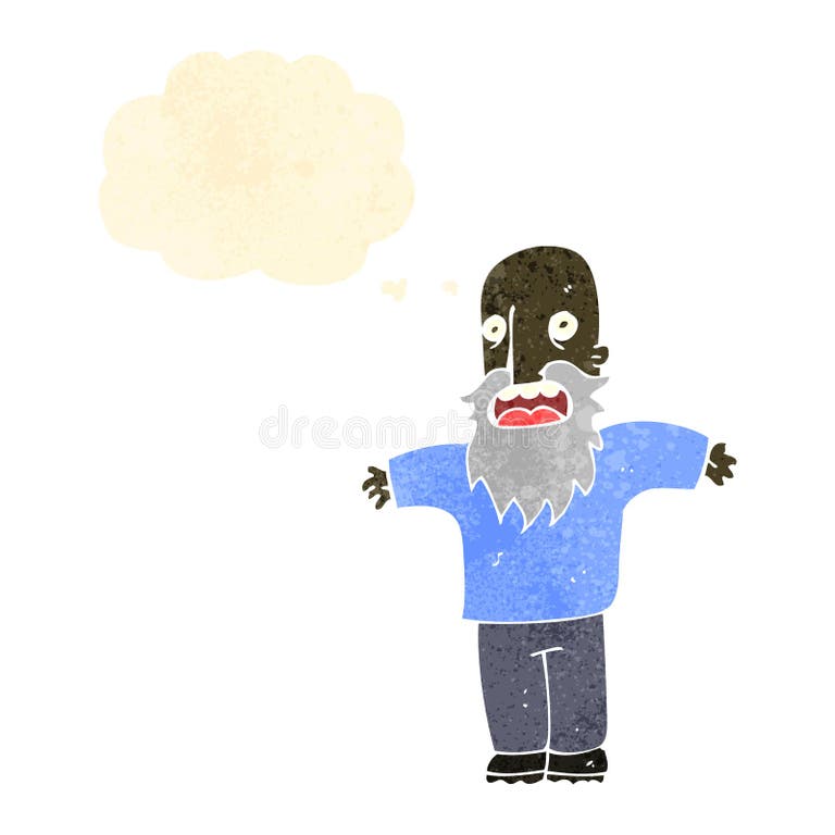 Retro Cartoon Terrified Man Stock Illustration - Illustration of scared ...