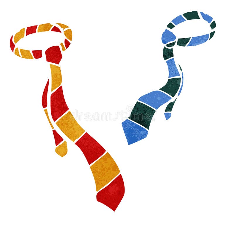 Retro cartoon ties stock vector. Illustration of drawn - 37571067