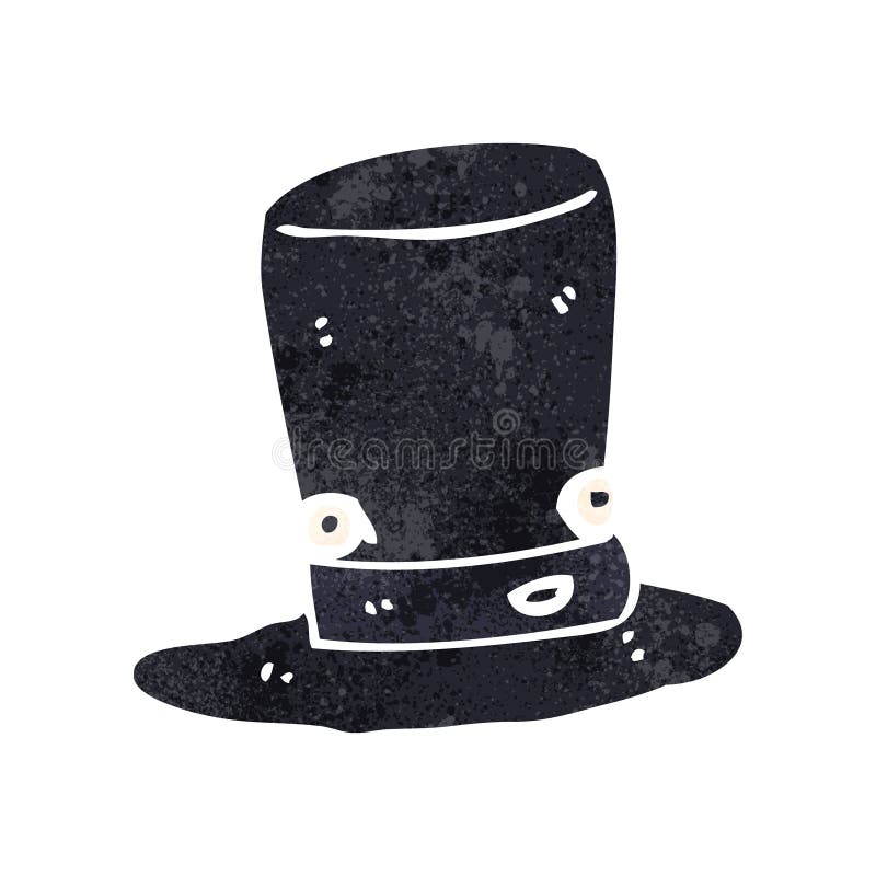 Retro cartoon top hat stock illustration. Illustration of quirky - 37597453