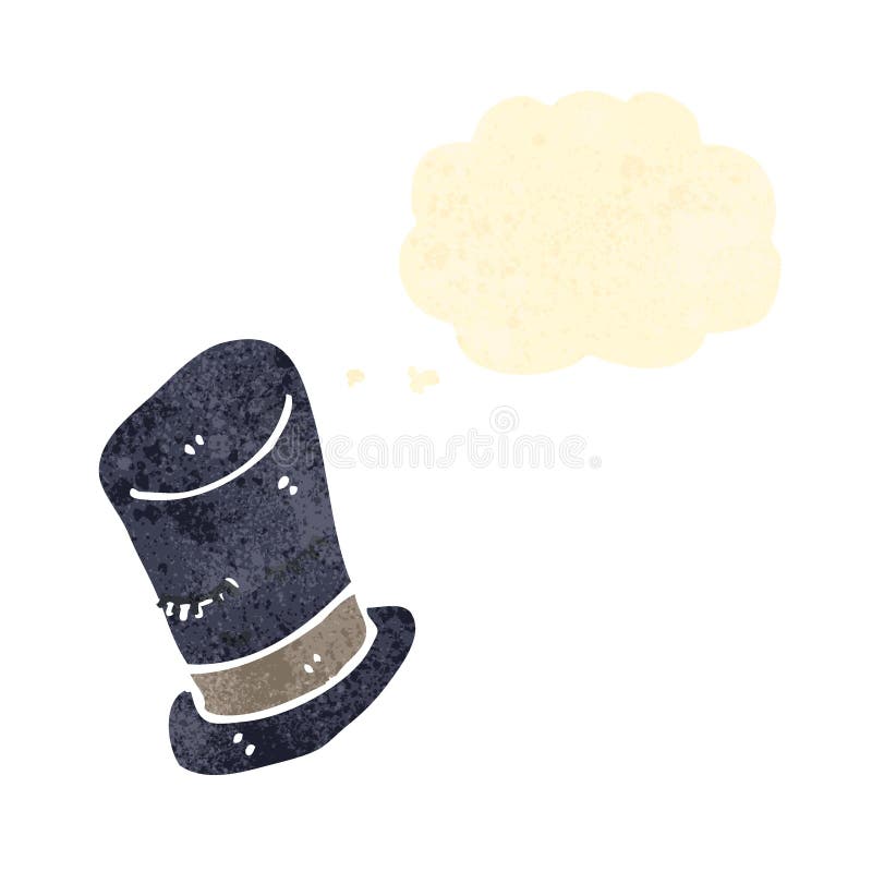 Retro Cartoon Top Hat Character Stock Vector - Illustration of thought ...