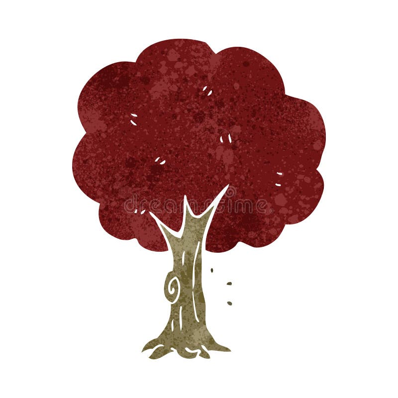 Retro cartoon tree stock vector. Illustration of crazy - 37587554