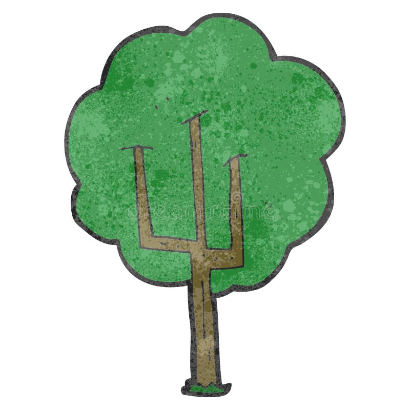 Retro cartoon tree stock vector. Illustration of retro - 37587634