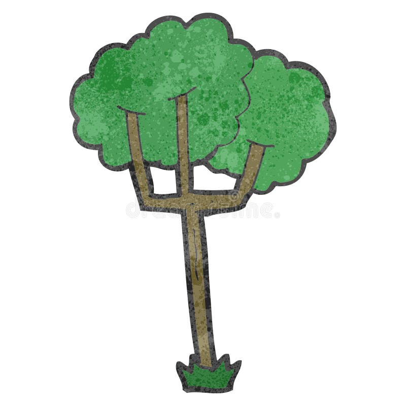 Retro cartoon tree stock vector. Illustration of quirky - 37587857