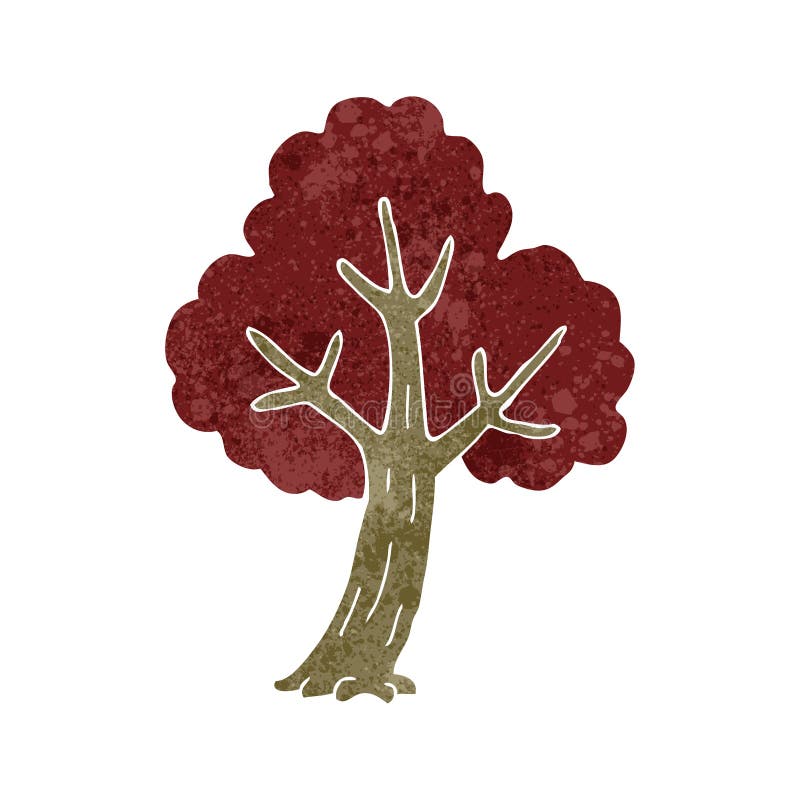 Retro cartoon tree stock vector. Illustration of retro - 37590691