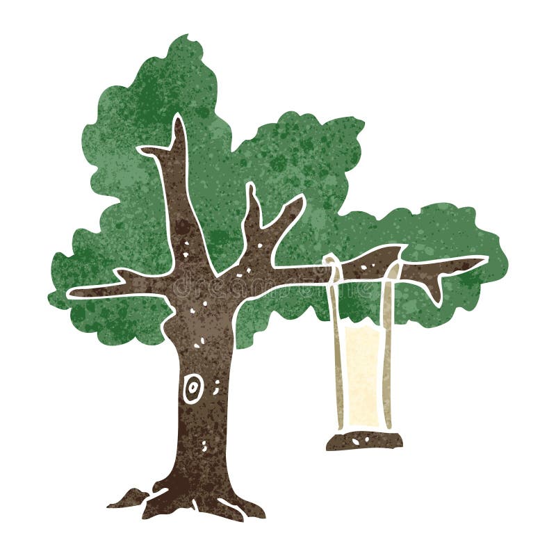 Retro cartoon tree stock vector. Illustration of texture - 37597760