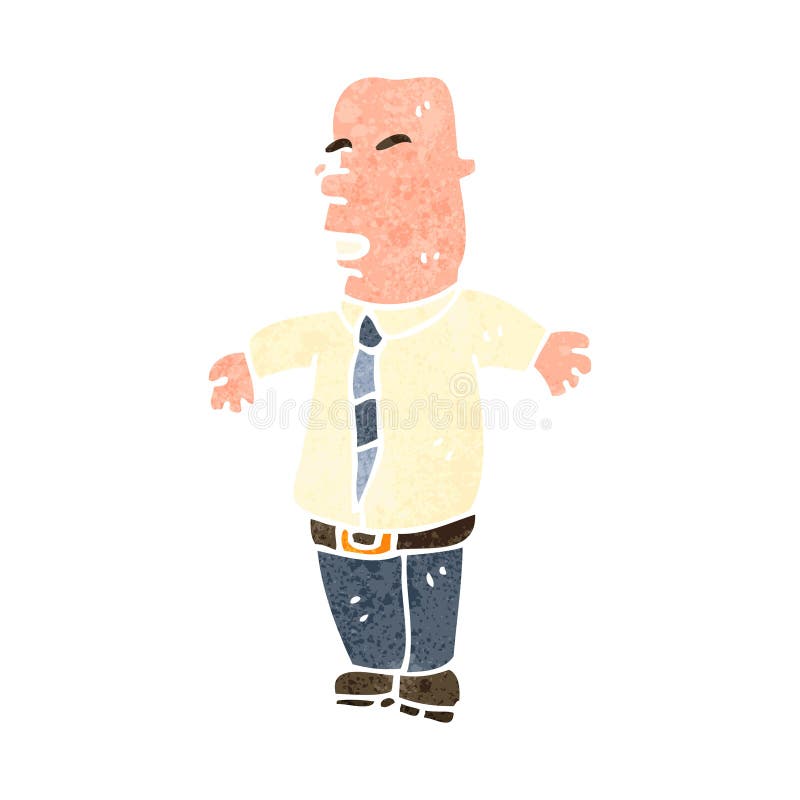 Retro cartoon ugly man stock vector. Illustration of drawing - 37596406