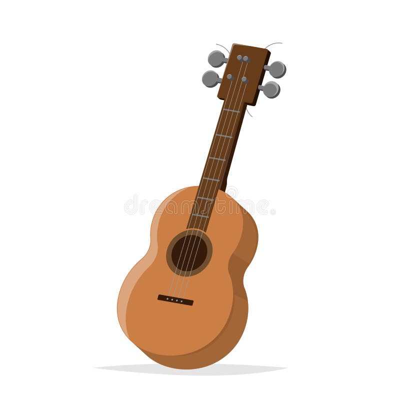 Cartoon Illustration of an Isolated Ukulele Stock Vector - Illustration ...