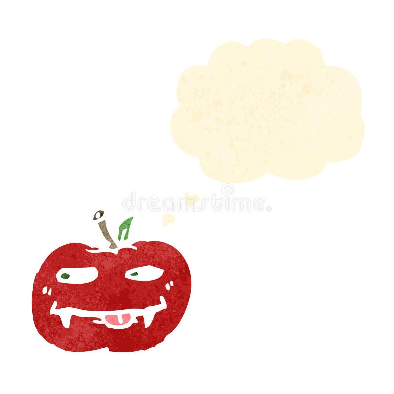 Retro Cartoon Vampire Apple Stock Vector - Illustration of balloon ...