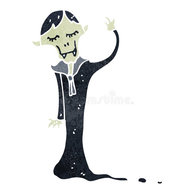 Retro cartoon vampire stock vector. Illustration of watercolor - 37599811