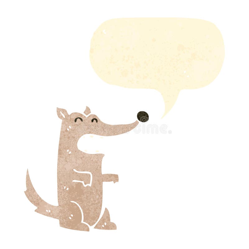 Retro cartoon wolf stock vector. Illustration of painted - 37586287