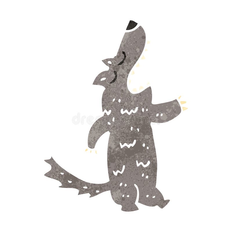 Retro cartoon wolf stock vector. Illustration of wolf - 37594403