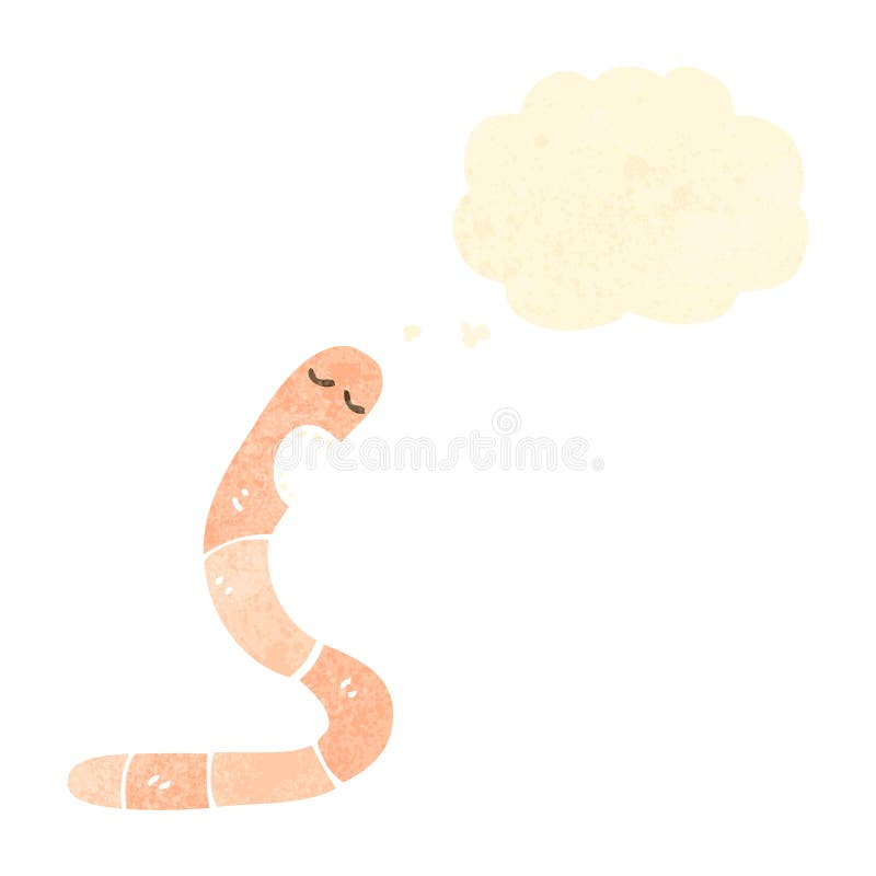 Retro cartoon worm stock vector. Illustration of worm - 37577502