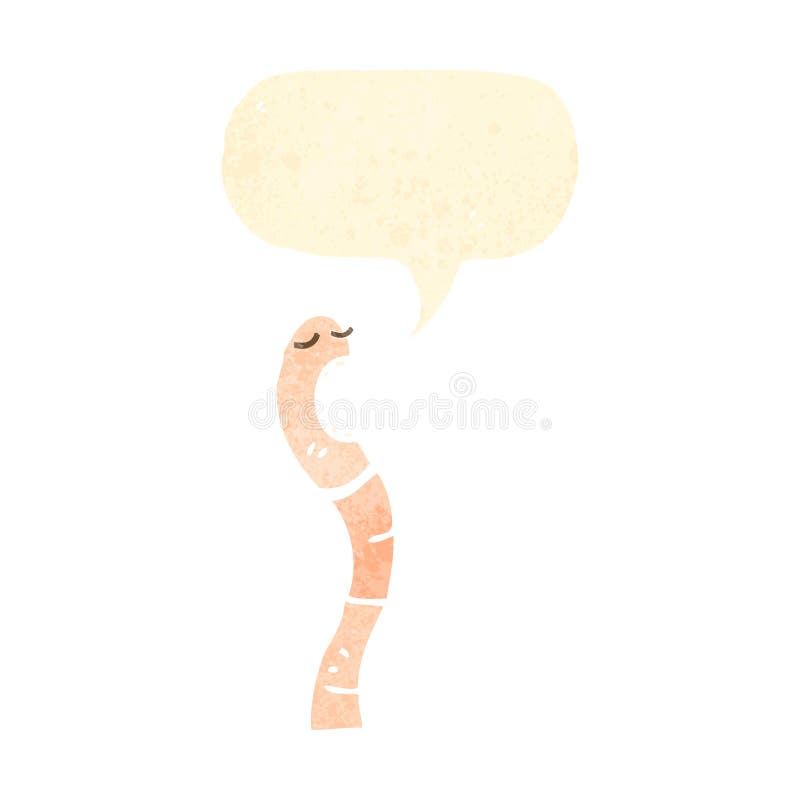 Retro cartoon worm stock vector. Illustration of quirky - 37577556