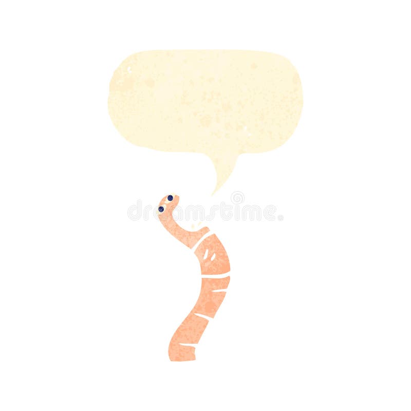Retro cartoon worm stock vector. Illustration of worm - 37577585