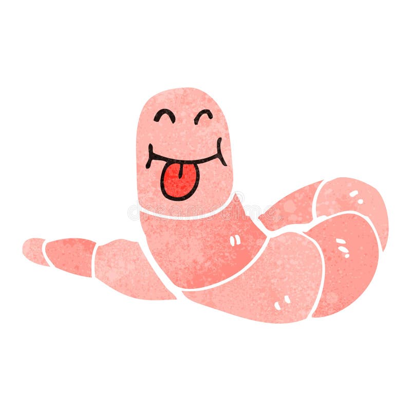 Retro cartoon worm stock vector. Illustration of traditional - 37594529
