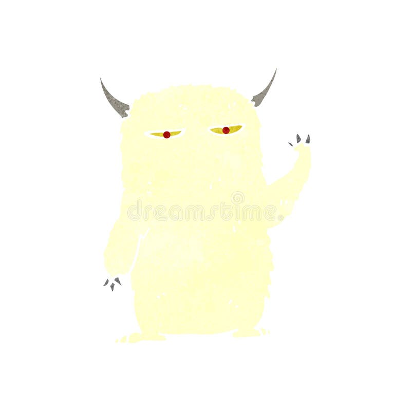 Retro cartoon yeti stock vector. Illustration of grunge - 37596532