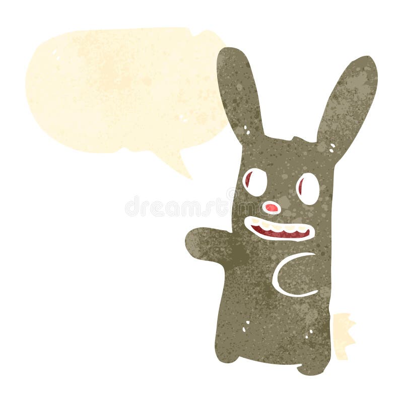 Retro Cartoon Zombie Bunny Rabbit Stock Illustration - Illustration of ...