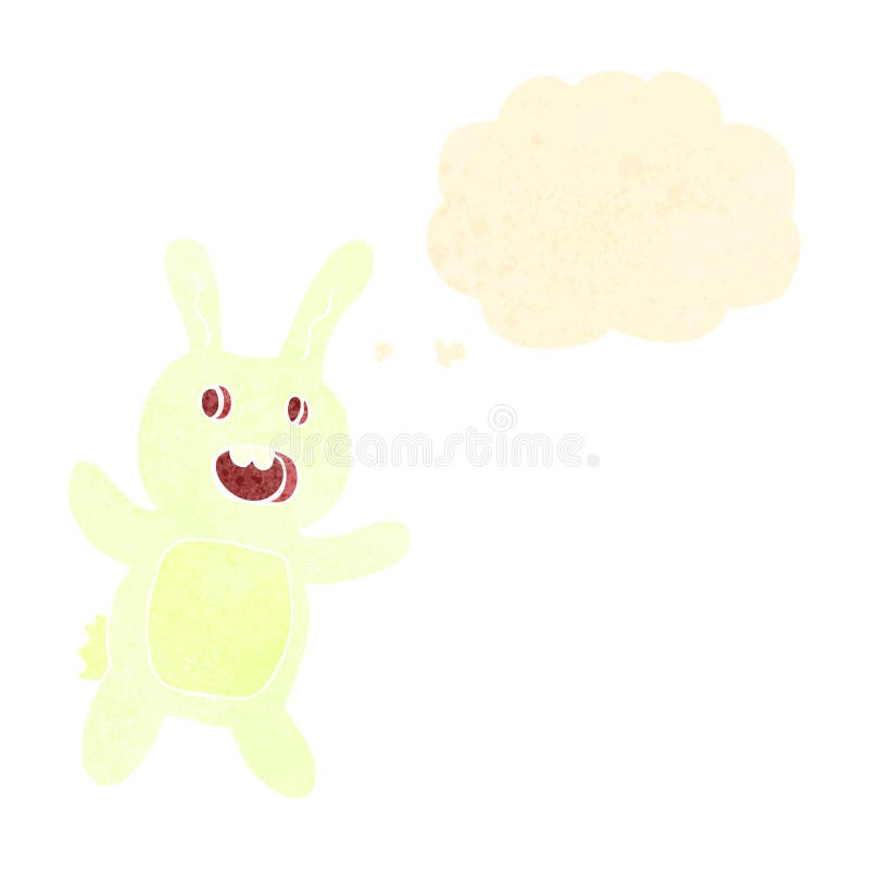 Retro Cartoon Zombie Bunny Rabbit Stock Vector - Illustration of ...