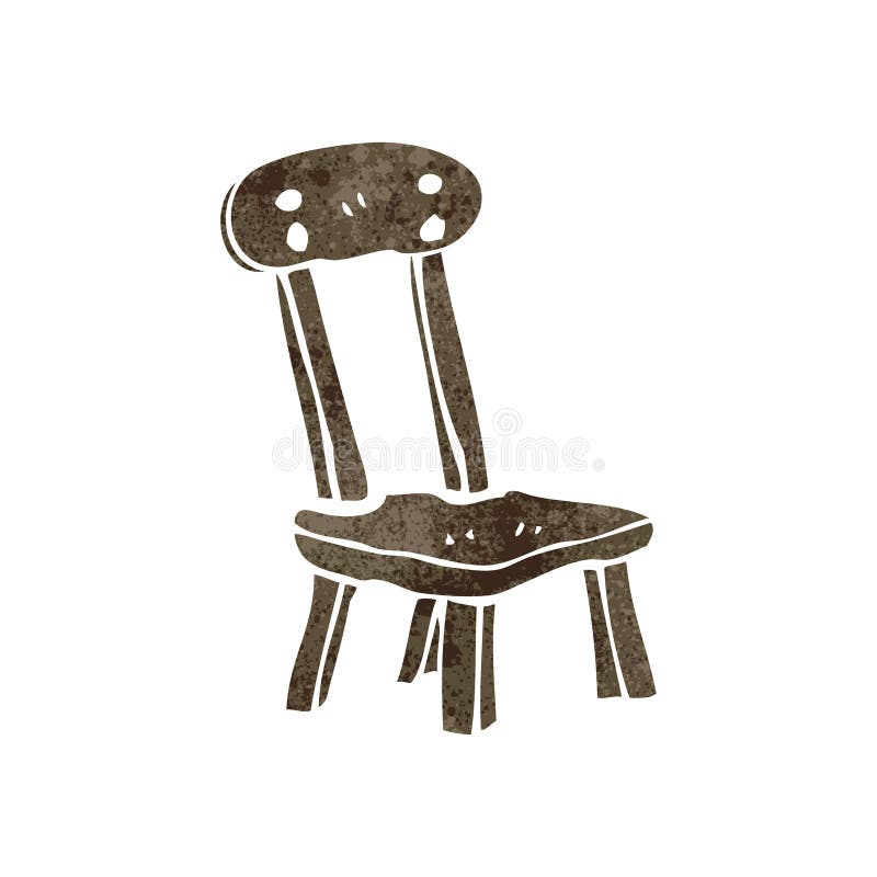 Retro cartoonj old chair stock vector. Illustration of cute - 37594161