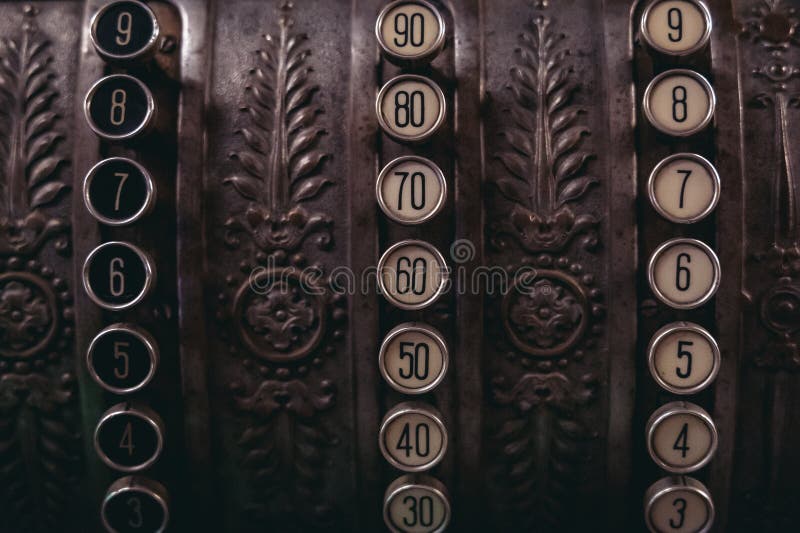 Retro cash register stock photo. Image of register, calculate - 254018356