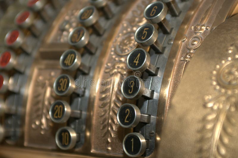 Retro cash register stock photo. Image of register, dollars - 60149796