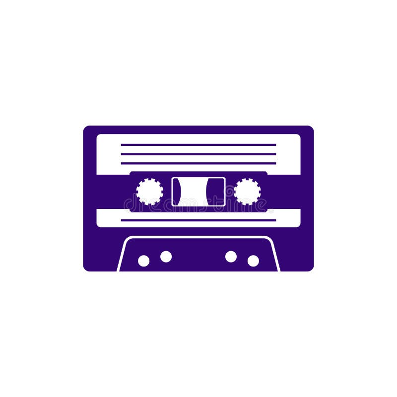Retro Cassette Sign. Tape Cassette Icon Stock Vector - Illustration of ...