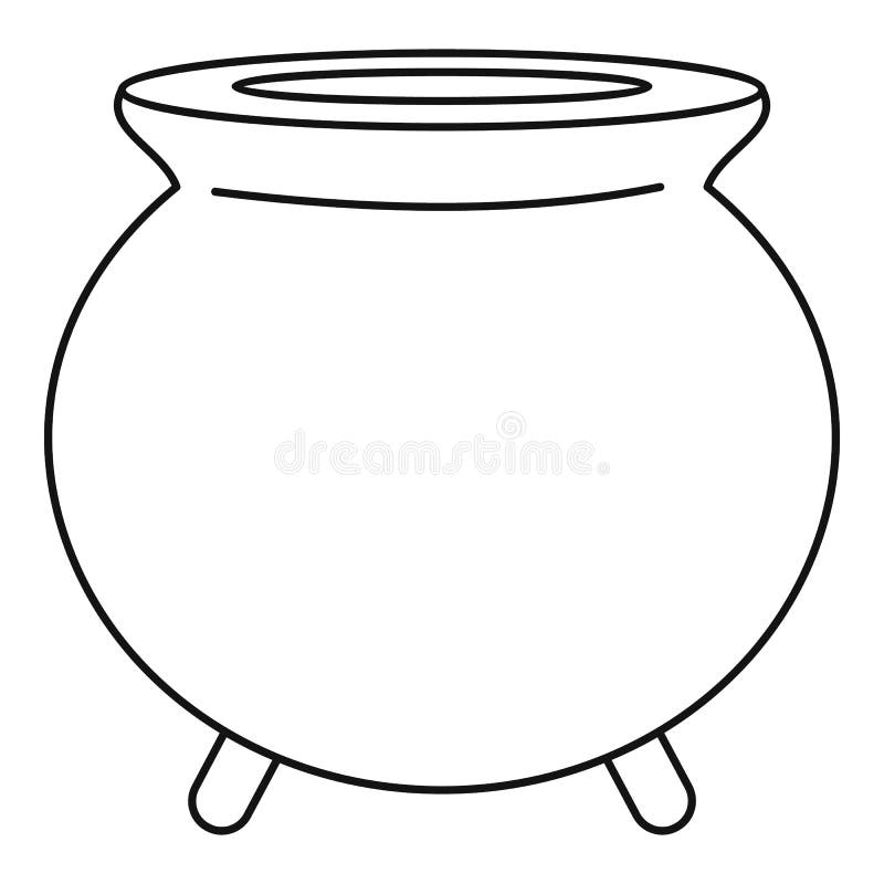Retro Cauldron Icon, Outline Style Stock Vector - Illustration of retro ...