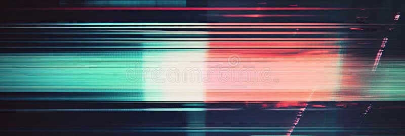 Retro VHS-style Background with Multicolored Noise and Horizontal Lines ...