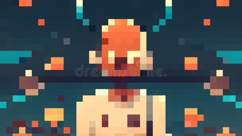Retro Character in Pixel Art Style Stock Footage - Video of texture ...