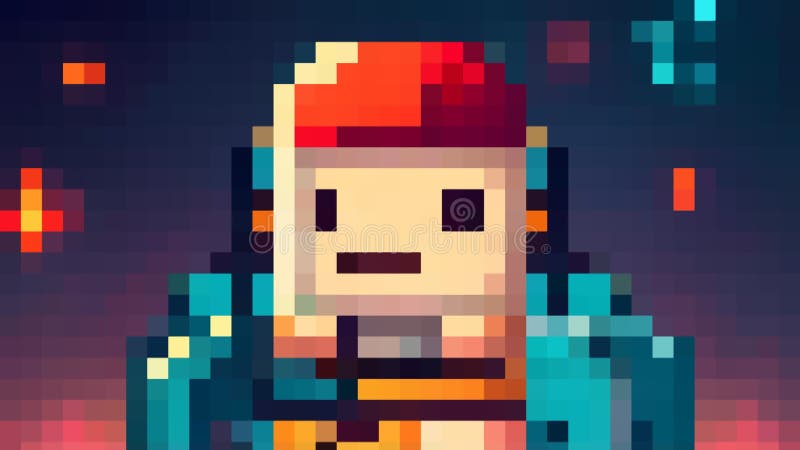 Retro Character in Pixel Art Style Stock Footage - Video of video ...