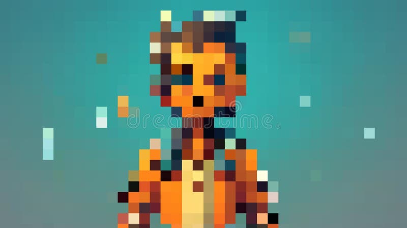 Retro Character in Pixel Art Style Stock Video - Video of pixelated ...