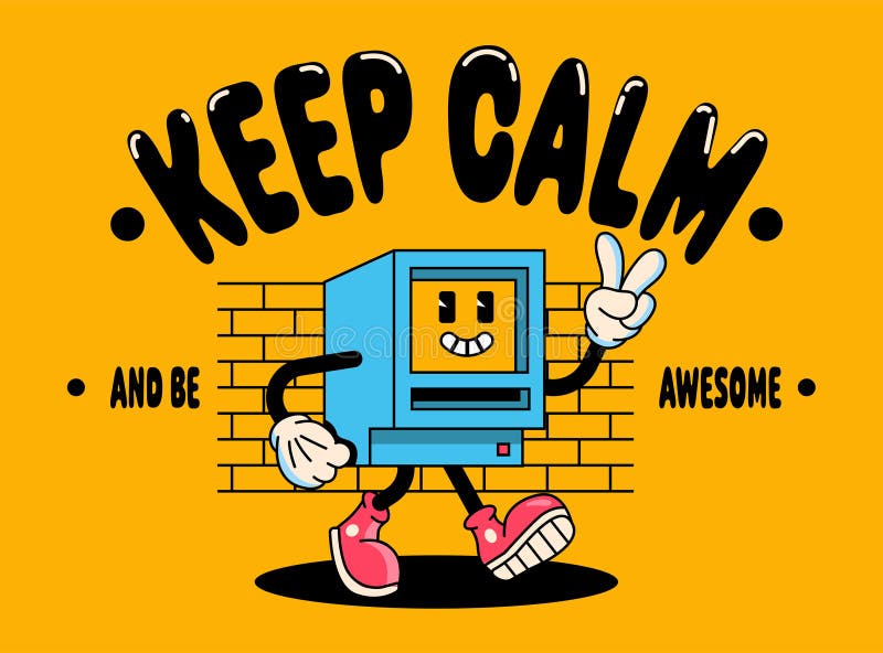 Retro Charaters Design - PC Stock Vector - Illustration of graphic ...