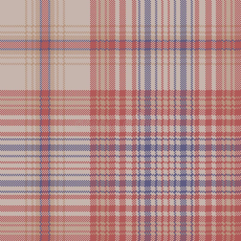 Retro Check Plaid Seamless Pattern Stock Vector - Illustration of ...