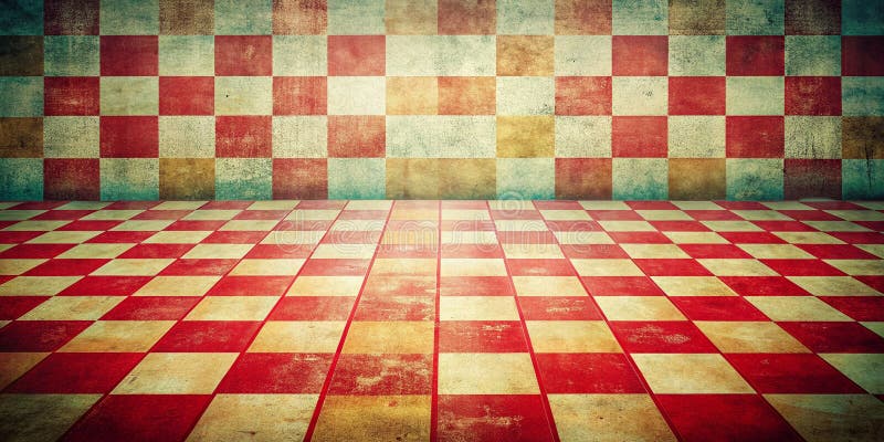 Retro Checkered Background with White Space a Timeless Vintage Design ...
