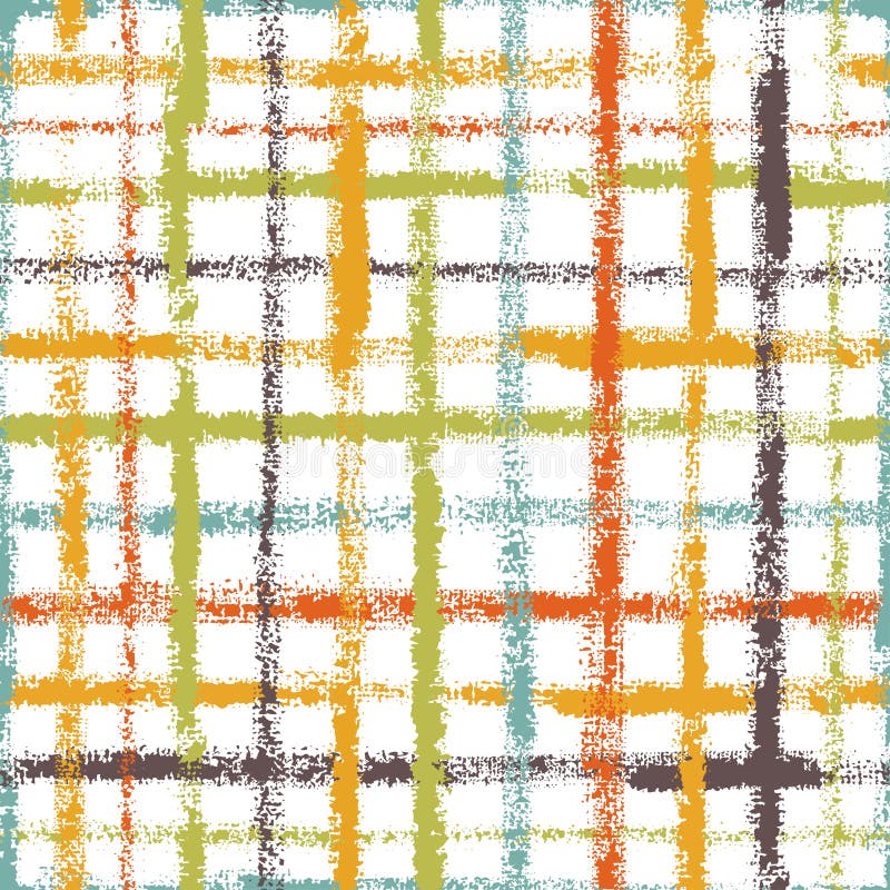 Checkered Seamless Background with Distorted Squares. Trippy Grid Retro ...
