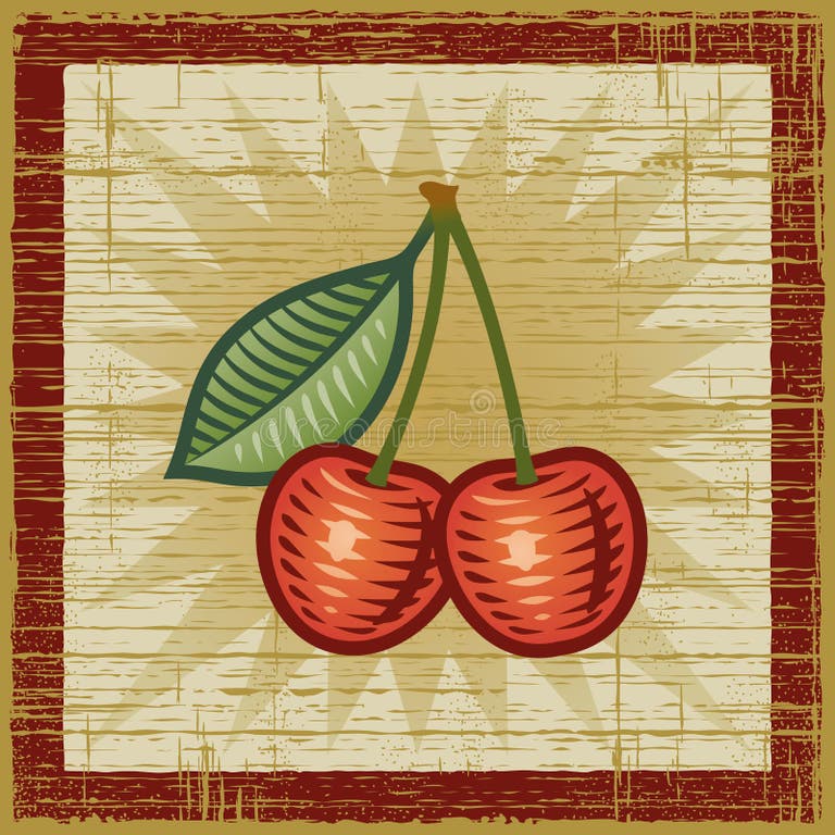 Retro Cherry Drawing Stock Illustrations – 14,751 Retro Cherry Drawing ...