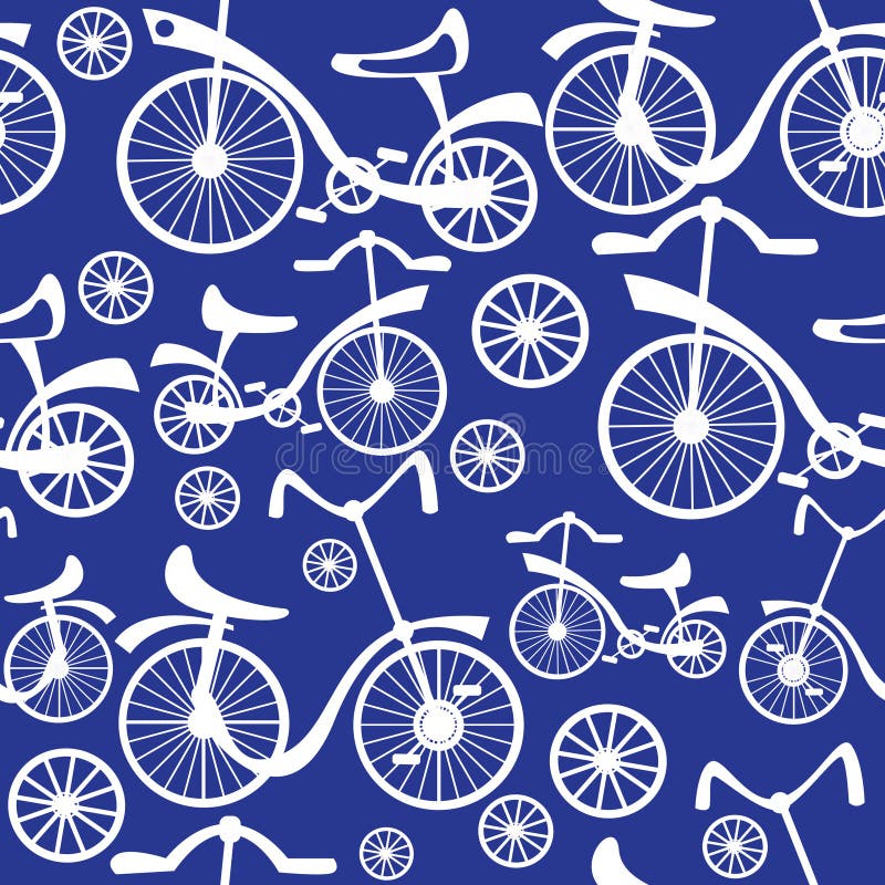 Bicycle Seamless Doodle Pattern, Hand Drawn Vector Stock Vector ...