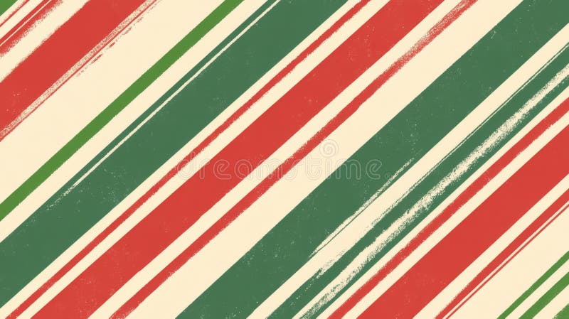 Retro Christmas Pattern with Diagonal Stripes for Holiday Design ...