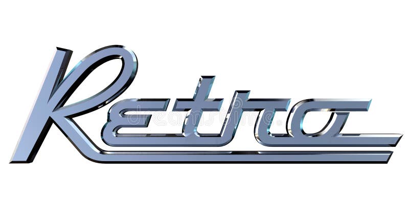 Retro Chrome emblem stock illustrationer. Illustration av tappning ...