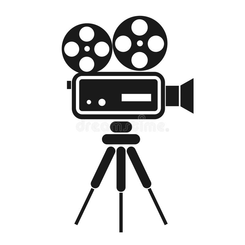 Retro cinema camera icon stock vector. Illustration of movie - 91181186