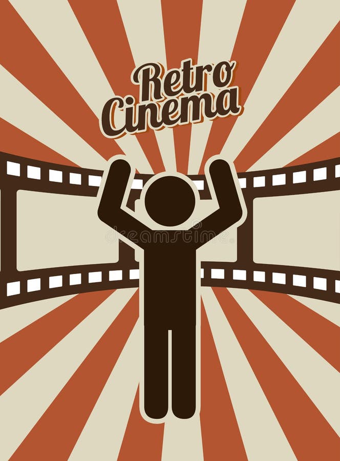 Retro cinema design stock vector. Illustration of cinema - 60958212