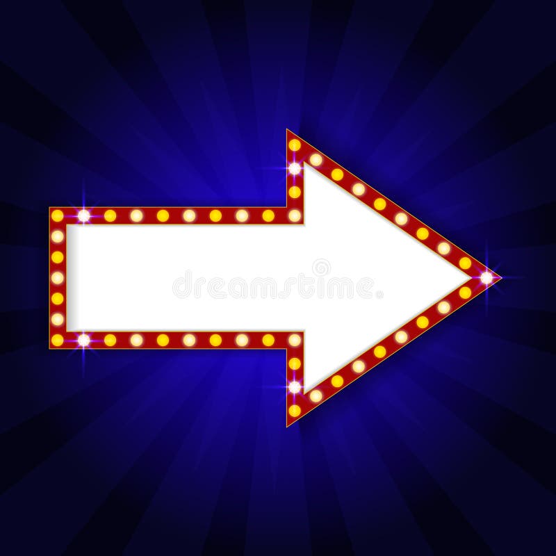 Retro Cinema with Sparking Blue Color and Blue Neon Stock Vector ...