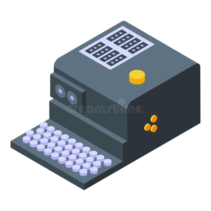 Retro Cipher Icon, Isometric Style Stock Vector - Illustration of radio ...