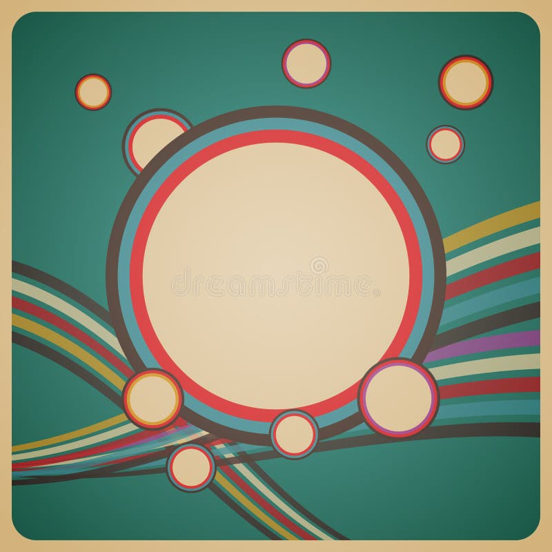 Retro Circle Bubble Background Stock Vector - Illustration of idea ...